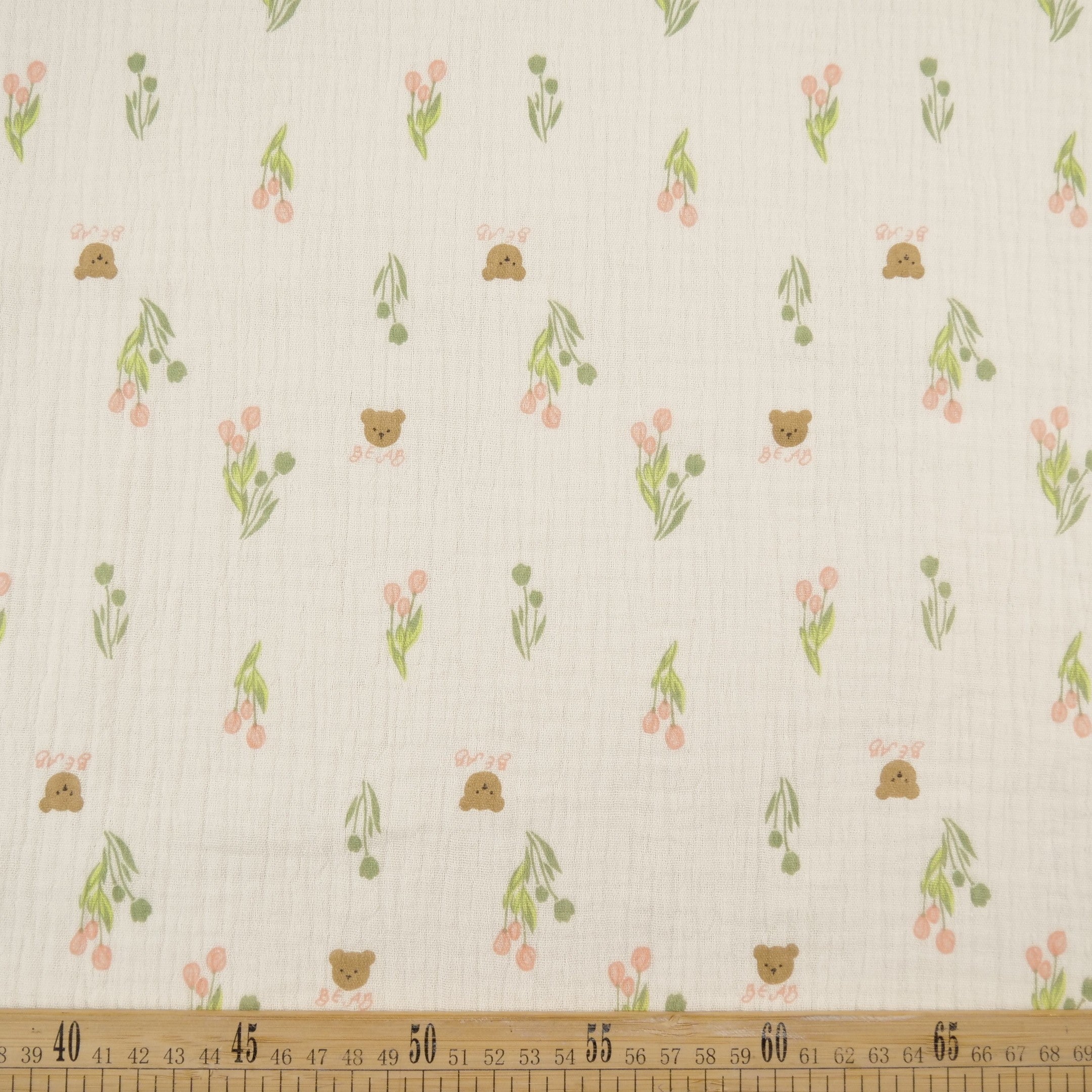 BABY COTTON INFANTIL AMARILLO CERA FLORES Y OSITOS – Marijoa Tejidos